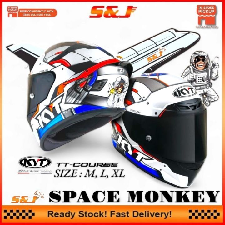 2023 KYT SPACE MONKEY TT COURSE FULL FACE HELMET M L XL | Lazada