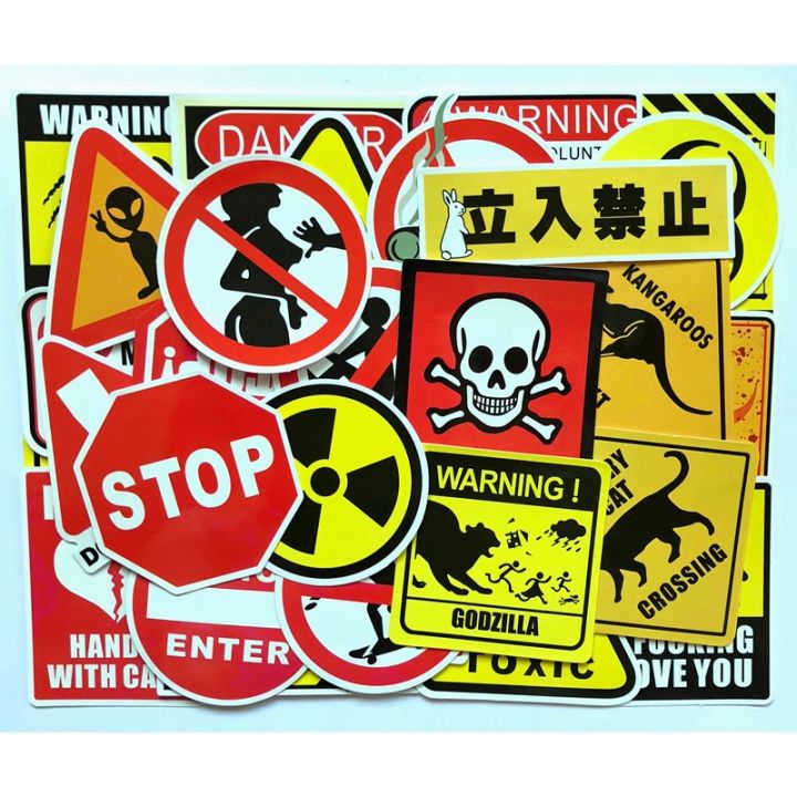 💥พร้อมส่ง💥ติกเกอร์คำเตือนต่างๆ สำหรับติดตกแต่ง Warning Kuso Sex Japan