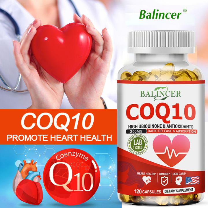 Coenzyme Q10 Capsule Supplement Supports Healthy Heart Function, Skin ...