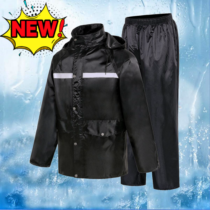 Motorcycle rider raincoat waterproof and detachable double eave high ...