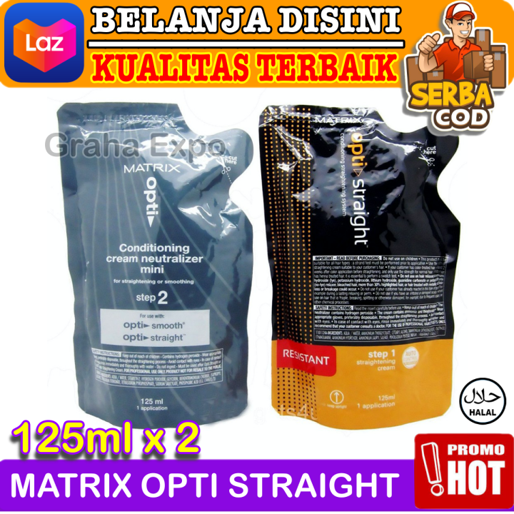 MATRIX Opti Straight 2in1 Set Mini 125 ml Original Pelurus Rambut ...