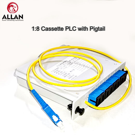 Allan 1 : 8 Cassette PLC Fiber Optic Box Type with Cable Pigtail UPC ...