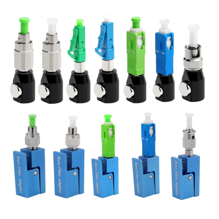 Optical Fiber Connectors Round Square Bare Adapter Flange Temporary ...