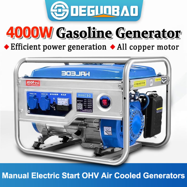 Gasoline Generator Four Stroke Portable Power Generator For Home 4000W ...