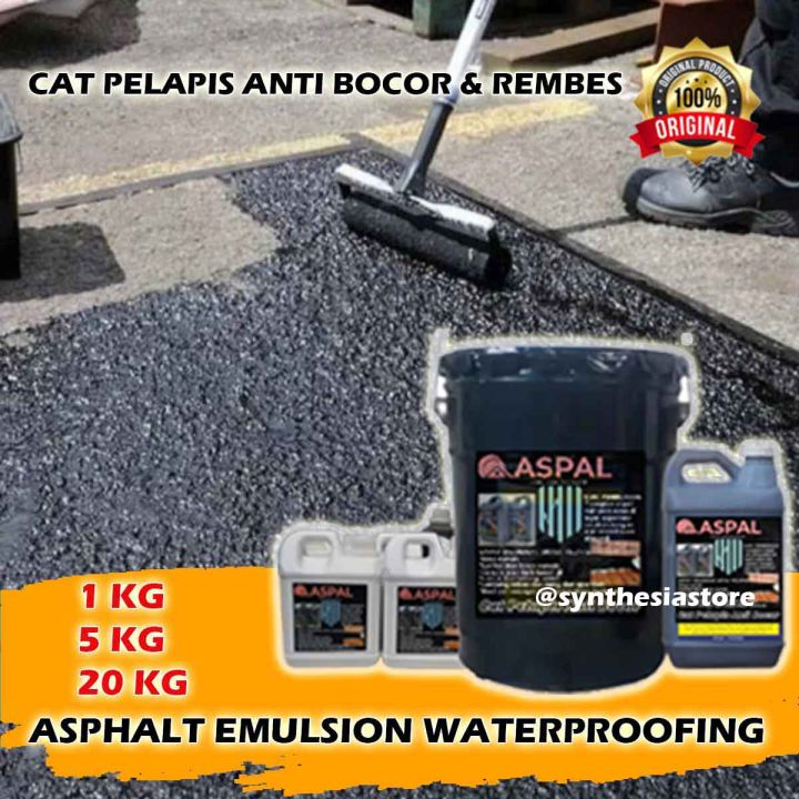 Aspal Cair Pelapis Hitam Solusi Atap Bocor Tahan Hujan Dak Beton Tembok ...