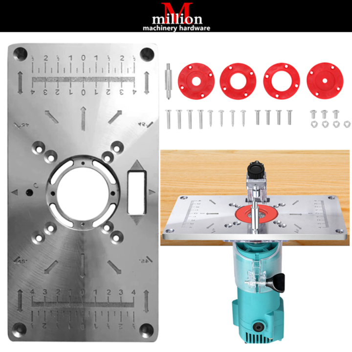 millionhardware - Aluminum Alloy Wood Trimmer Router Flip Plate Table ...