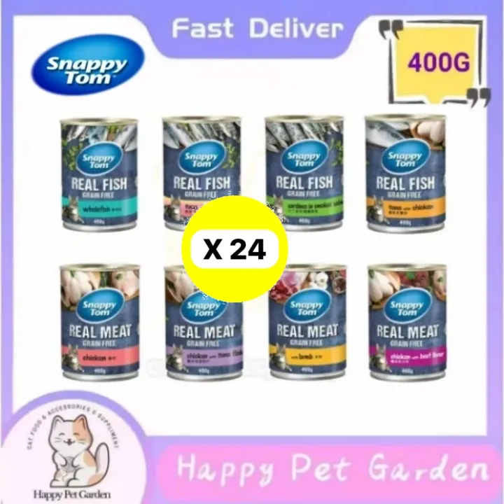 Snappy Tom Canned Food (1 Carton 24 Can )400g Cat Wet Food / Makanan ...