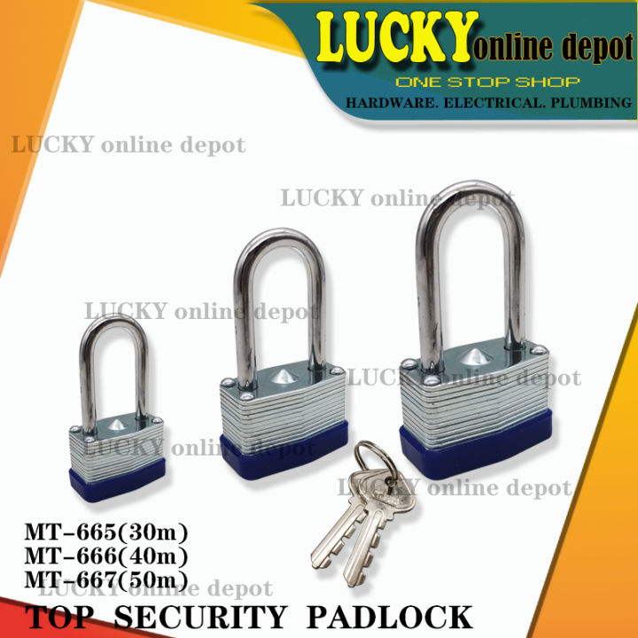 MMT LONG LAMINATED PADLOCK ( 30 / 40 / 50MM ) | Lazada PH