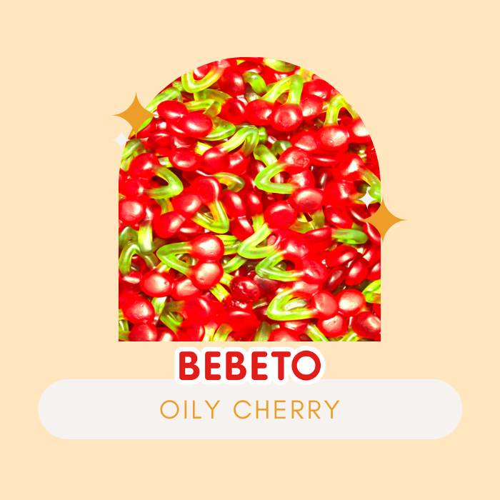 Bebeto Oily Cherry +-90g Repack Gummy Candy (HALAL) | Lazada