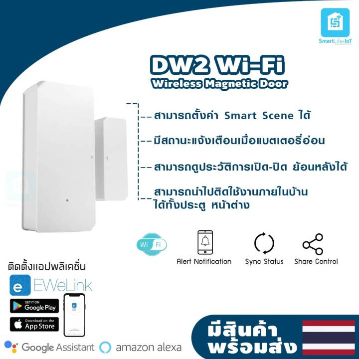 ITEAD SONOFF รุ่น DW2 WiFi เซ็นเซอร์ประตู SONOFF DW2 - Wi-Fi Wireless Door/Window Sensor ใช้งาน ...