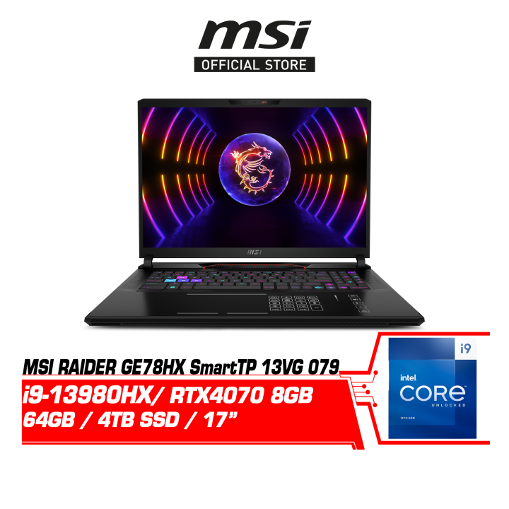 MSI Raider GE78HX SmartTP 13VG 079 (17" QHD+ IPS 240Hz | Intel I9 ...