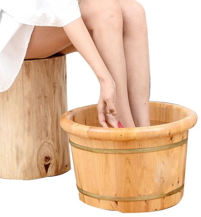 Foot Soaking Bucket 足浴盆/洗脚盆/泡脚盆/泡脚桶/沐足盆 香柏木High Quality Cedar Wooden ...