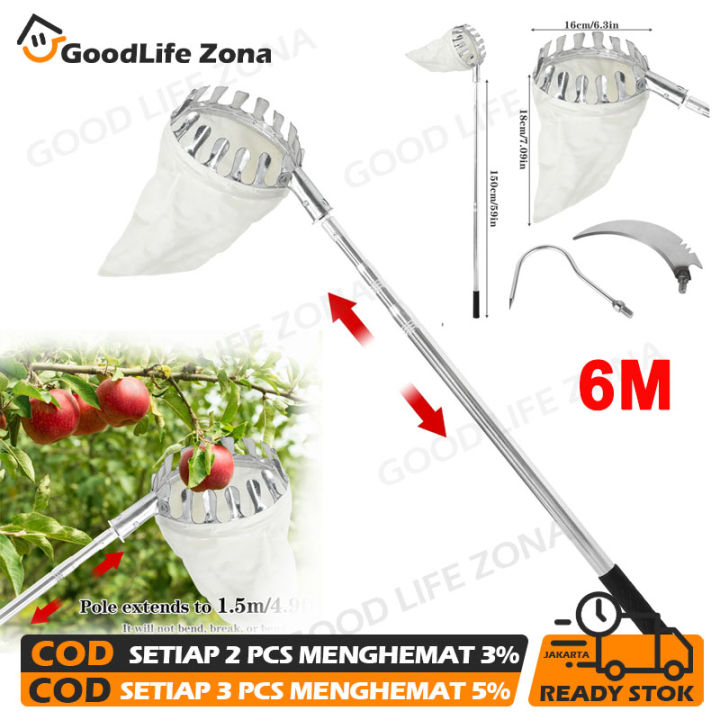 Tongkat Panjang Untuk Petik Buah metal fruit picker Alat Petik Buah ...
