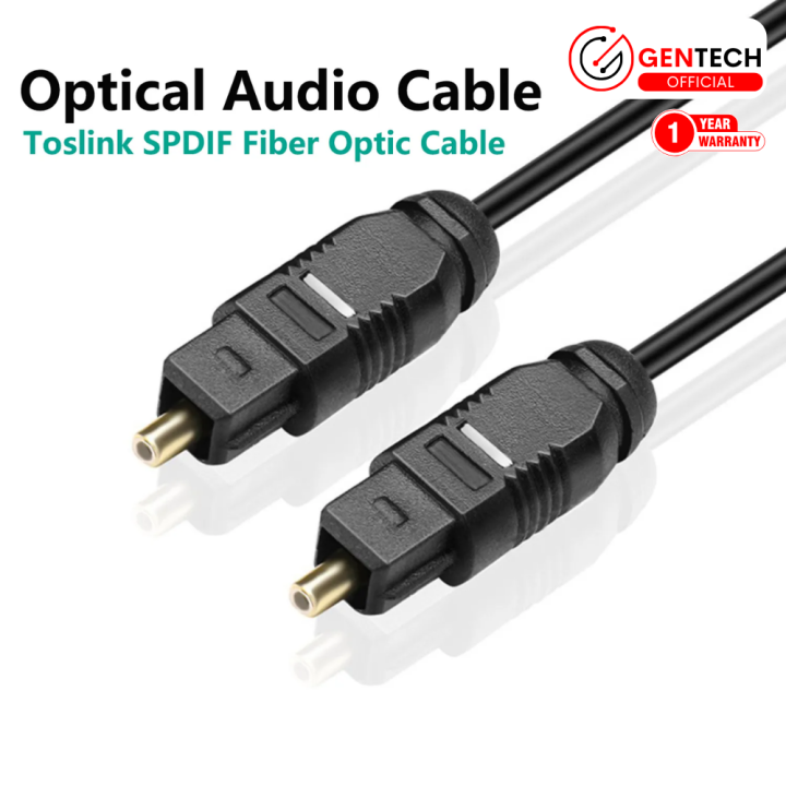 (SG) Optical Audio Cable – HD Toslink SPDIF Digital Fibre Optic Compatible with Dolby Surround 5 ...
