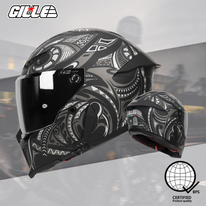 GILLEE ASTRAL MAORI Full Face Dual Visor Motorcycle Helmet original ...
