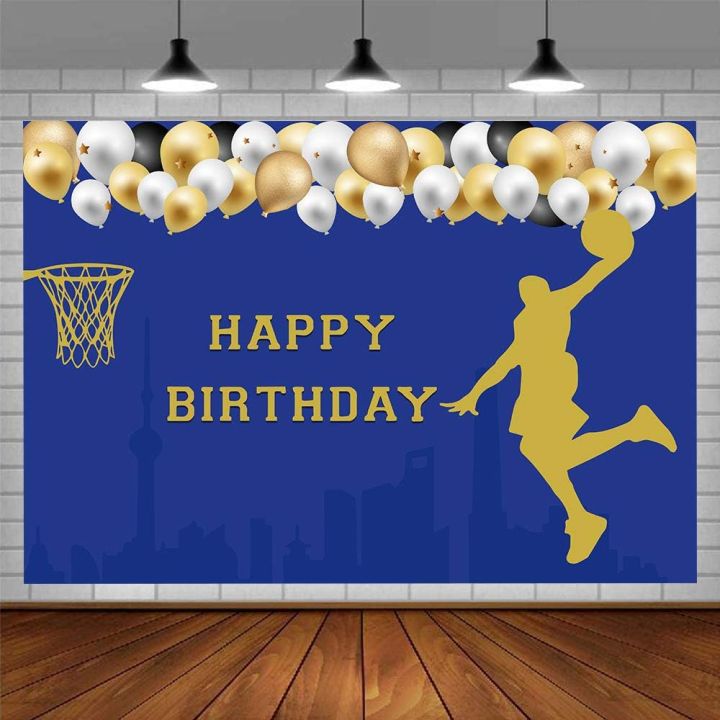 Basketball Photography Backdrop Slam Dunk Sports Theme Happy Birthday ...