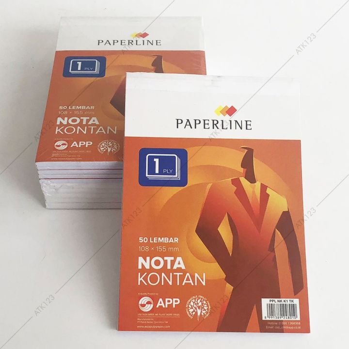 ( 10 buku ) Buku Nota Kontan K1 - Nota 1 Lembar HVS 50 Lembar | Lazada ...