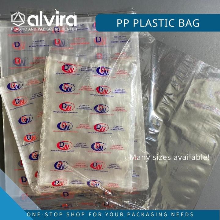 100pcs PP Plastic Bags Small to Big Sizes THICKNESS .0012 | Lazada PH