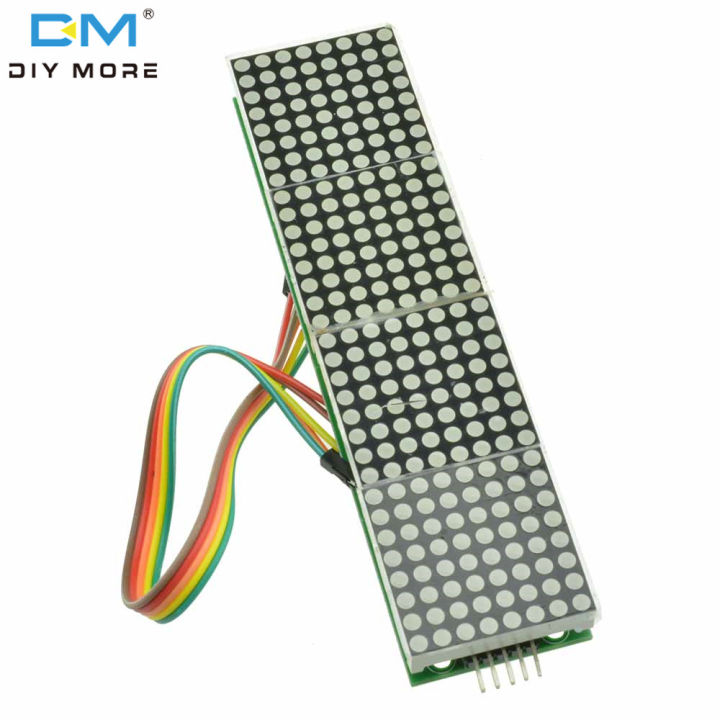 Diymore Max7219 Led Microcontroller 4 In 1 Display With 5p Line Dot Matrix Control Module For