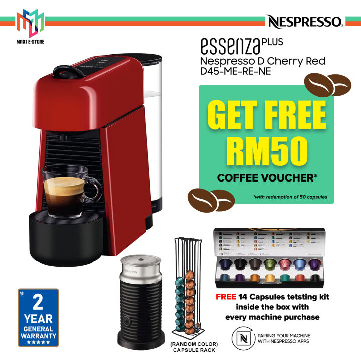 Nespresso D45-ME-RE-NE Essenza Plus Fully Automatic Capsule Espresso ...