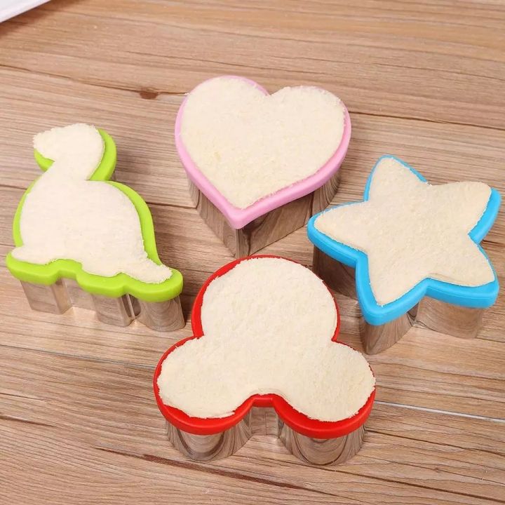Sandwich Cutter Cute Shapes Stainless Steel Food Cookie Dough Molder ...