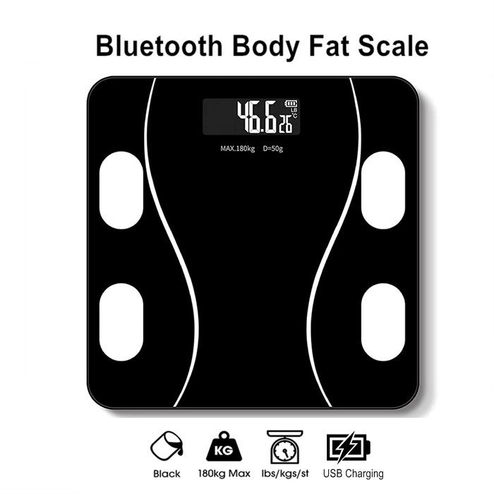 Bluetooth Body Fat Scale Smart Digital Body Weight Scale 12-in-1 ...