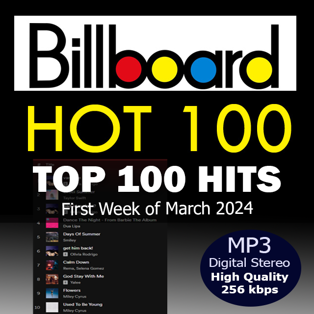 BILLBOARD HOT 100 FIRST WEEK MARCH 2024 256kbps Mp3 music CD | Lazada PH