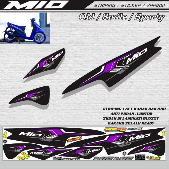 STIKER MIO SPORTY 110 OLD KARBU / VARIASI STRIPING STIKER ALL MIO ...