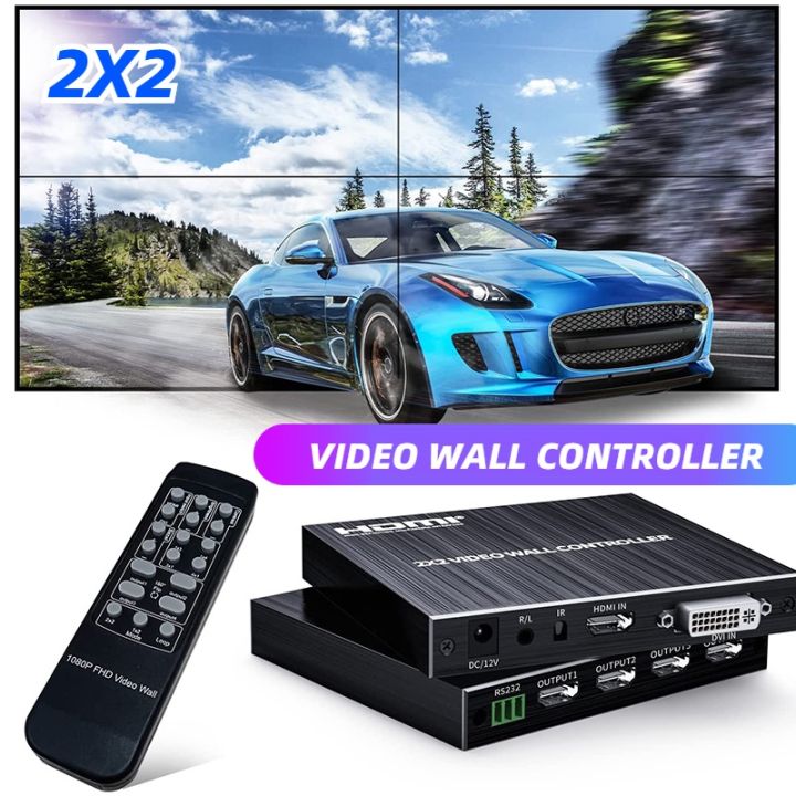 2x2 HDMI Video Wall Controller 1080P 60Hz 1X2 1X4 1X3 2X1 3x1 Multi ...