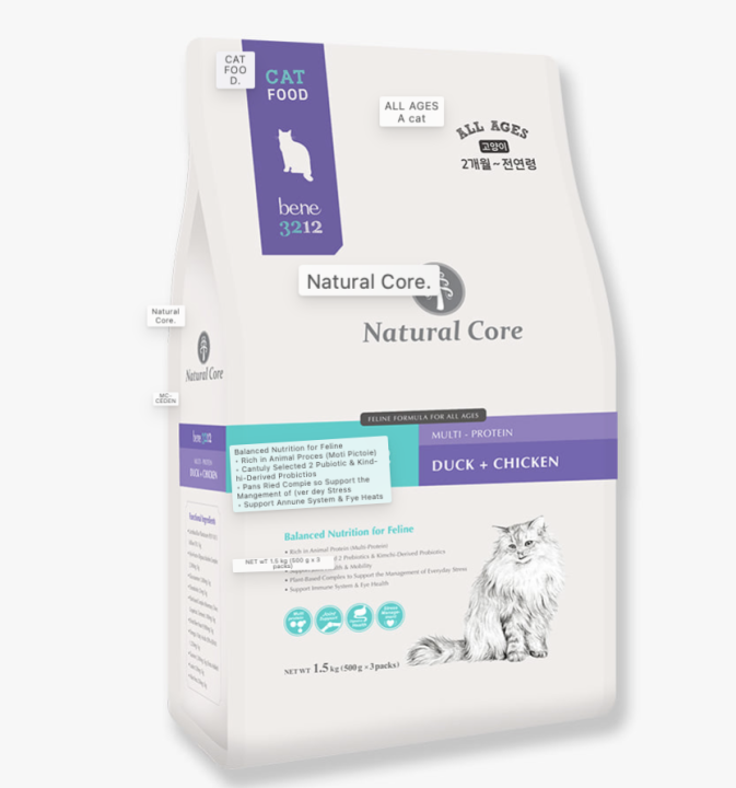 Natural Core BENE Multiprotein Prebiotics Postbiotics Cat Food Kibble ...