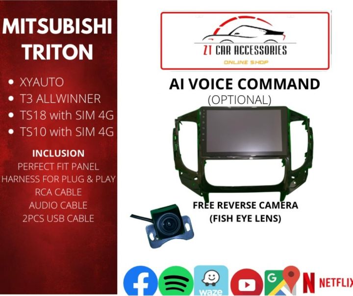 MITSUBISHI MONTERO / STRADA / TRITON 9INCH QCY ANDROID HEAD UNIT ...