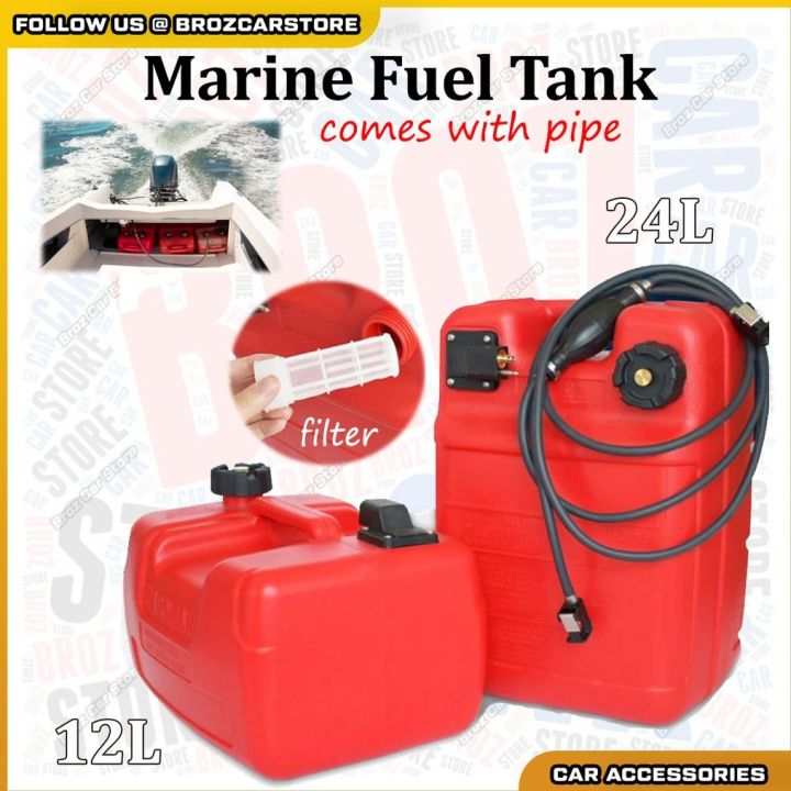 Marine Fuel Tank Boat Tank With Pipe Diesel Tank 12L 24L DIY Oil Tank ...