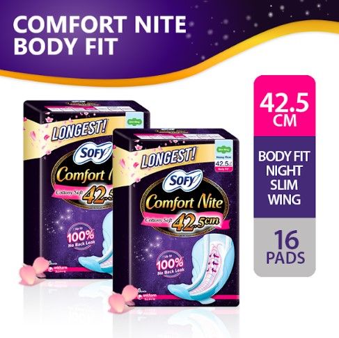 [FREE SHIPPING] Sofy Comfort Nite Slim Wing Overnight Sanitary Napkin ...
