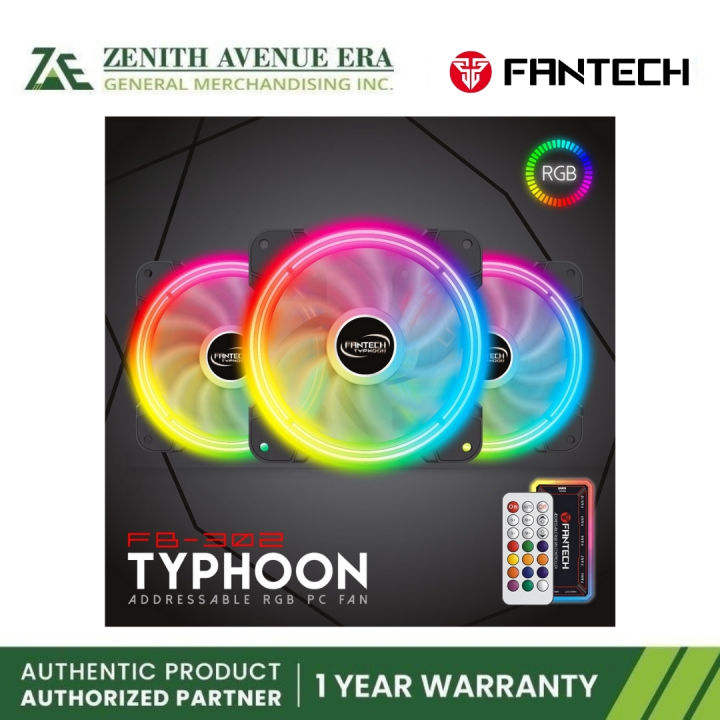 Fantech FB-302 Typhoon RGB 3 in 1 Fan RGB 120mm Chassis Fan | Lazada PH