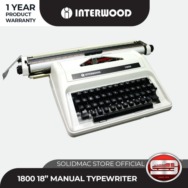 Interwood 1800 18” Semi-Standard Manual Typewriter | Lazada PH
