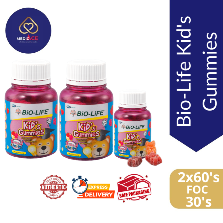 [VALUE PACK] Bio-Life Kid's Gummies Omega 3 with EPA&DHA 2x60's FOC 30 ...