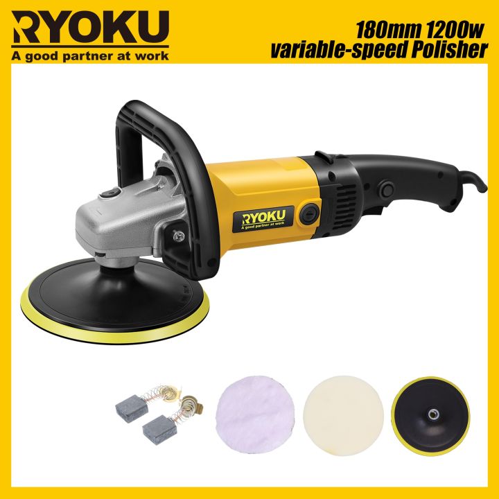 Ryoku 1200W 180mm Variable-Speed Polisher Machine Power Tools | Lazada PH