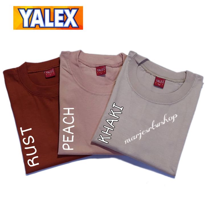 Yalex Plain T-shirt UNISEX (On-hand) Khaki,Peach,Rust | Lazada PH