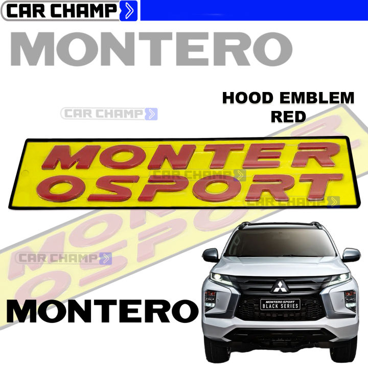 Mitsubishi Montero Sport 2016 to 2019 Hood Emblem RED 2010 2011 2012 ...