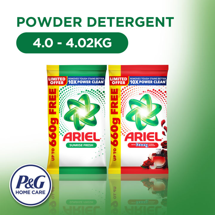 Ariel Powder Detergent Sunrise Fresh Floral Passion 4.0KG - 4.02KG Bag ...