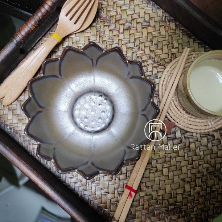 Ceramic Plate / Porcelain Plate / Pinggan Mangkuk Bunga Teratai / Lotus ...