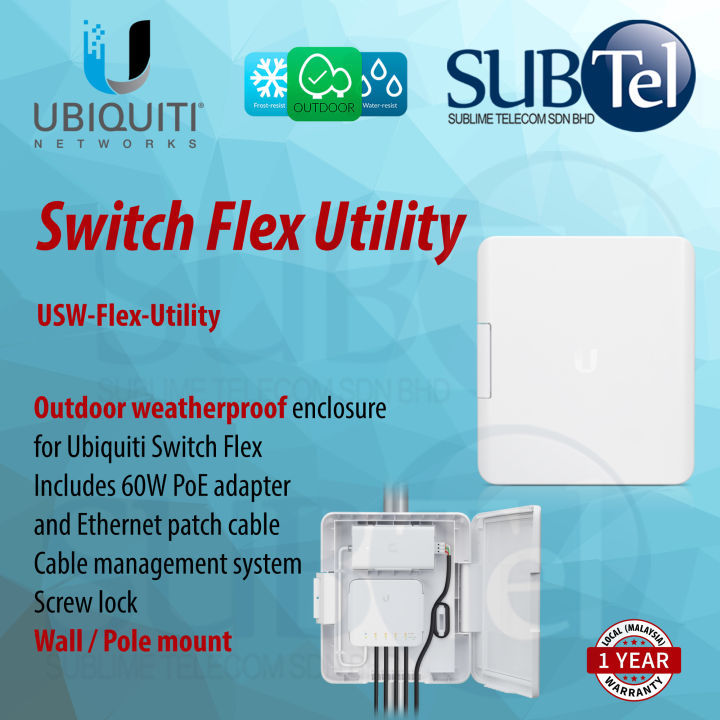 Ubiquiti Switch Flex Utility USW-Flex-Utility - Outdoor weatherproof enclosure designed for use ...