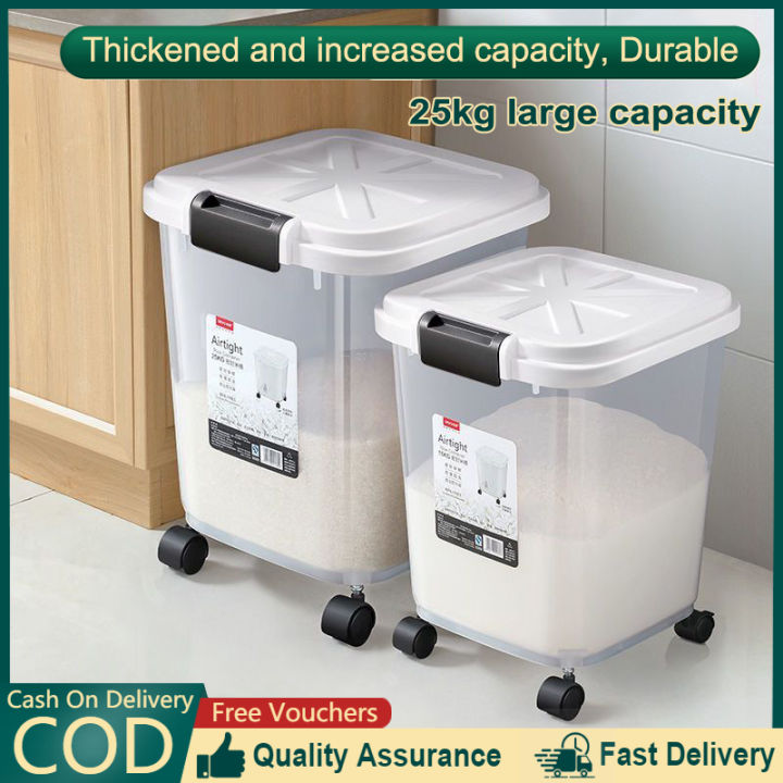 10kilos/15kilos/25kilos rice storage box container large capacity rice ...