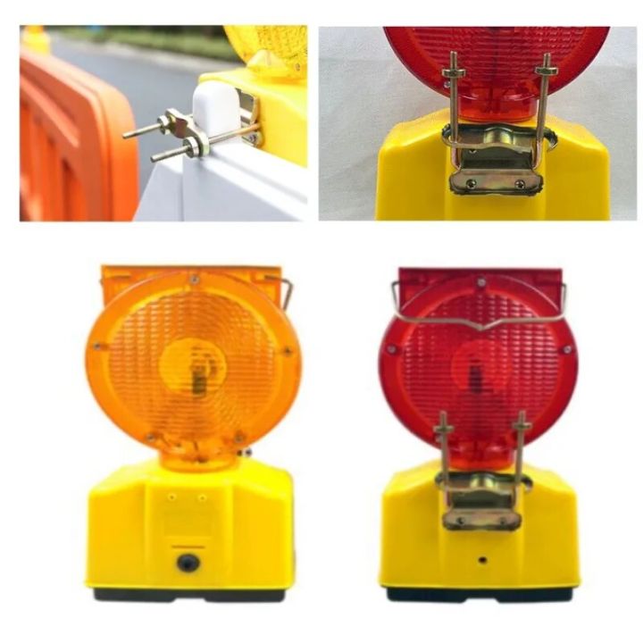 Solar LED Traffic Beacon Light Safety Flashing Warning Car Road ...