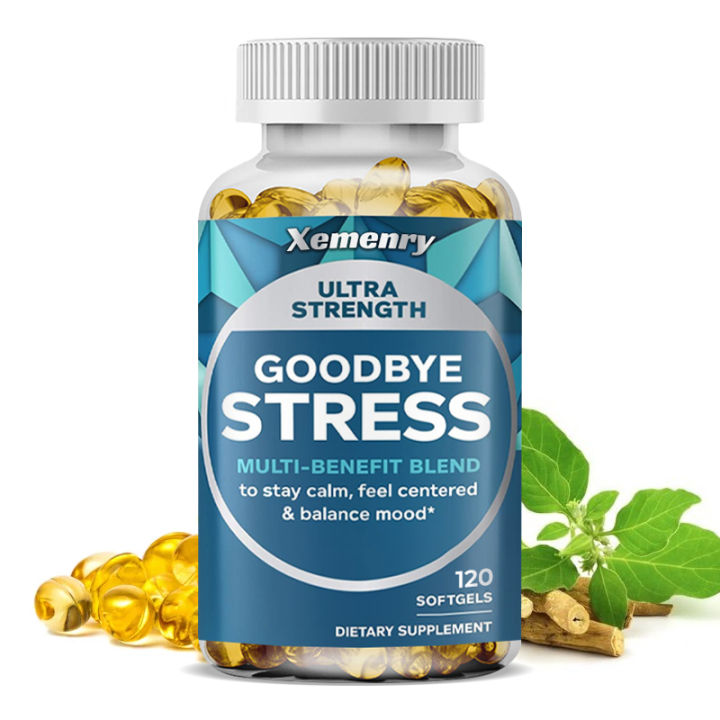Goodbye Stress Capsules with L-Theanine and Lemon Balm – Stress Relief ...