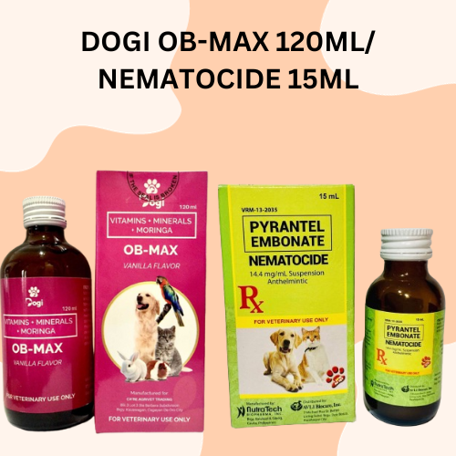 [RCG AGRIVET] DOGI OB-MAX 120ML/NEMATOCIDE 15ML FOR DOGS AND CATS ...