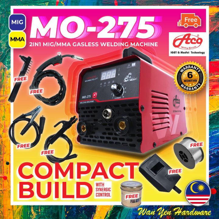 Easy To Use - ACO UPGRADE VERSION MO-275 / MO275 2 in 1 Gas-less MIG / Gasless MIG / MMA ...