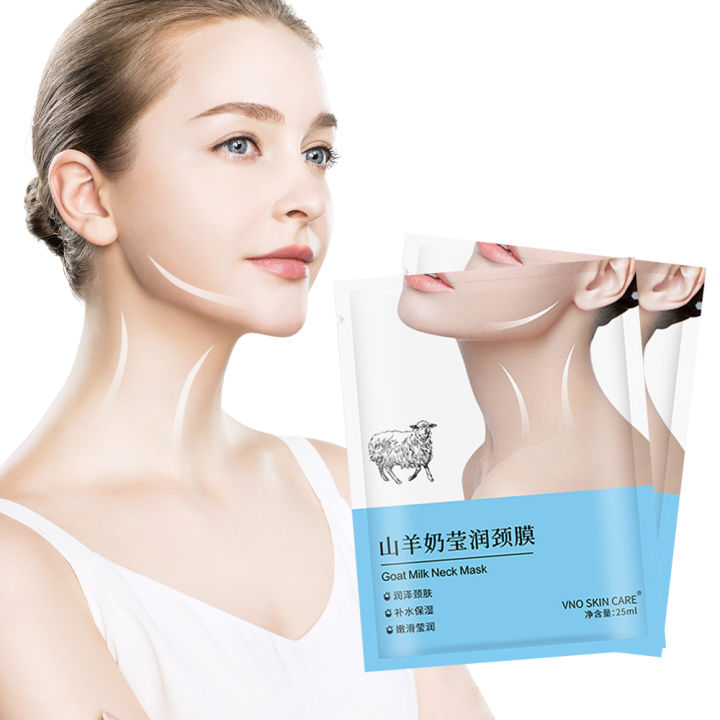 10Pcs Goat Milk Neck Lift Firming Mask Hydrating Whitening Collagen ...