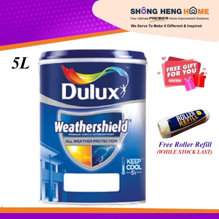 5L Dulux Weathershield WS -Exterior- DSWSC16451 Sunflower White | Lazada