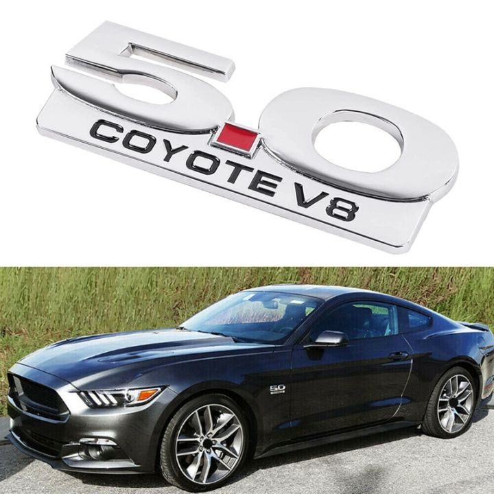 5.0 Coyote V8 Emblem for 11-14 Ford Mustang F150 F250 F350 Chrome Side ...